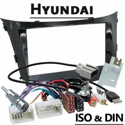 Hyundai i30 GD AUX USB Radioeinbauset 2 DIN Piano Black - Autoradio ...